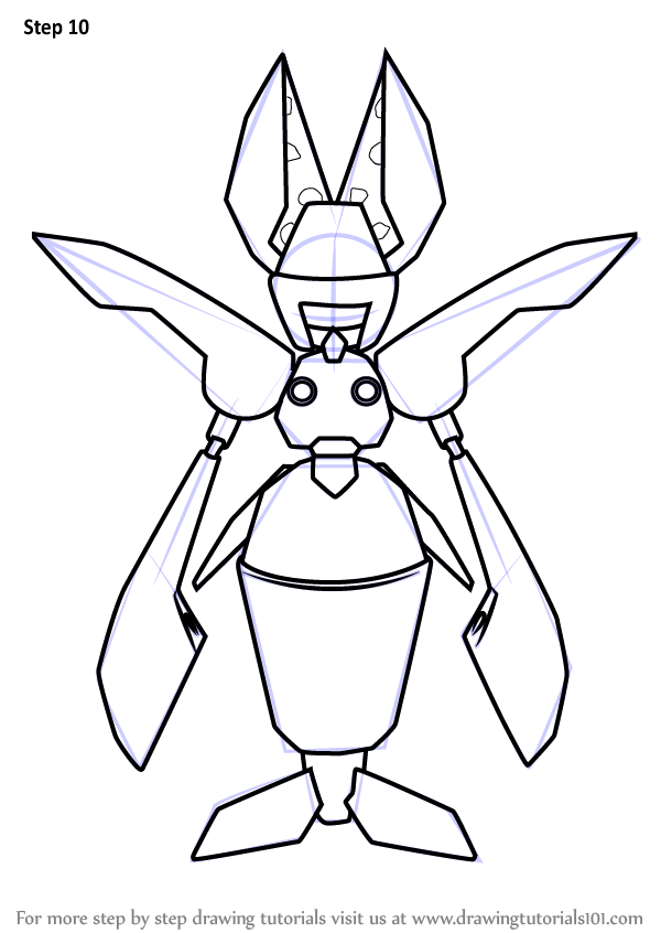 How to Draw Aviking from Medabots (Medabots) Step by Step ...