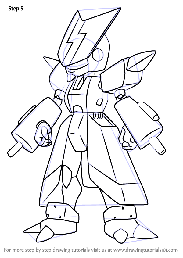 How to Draw Cyandog from Medabots (Medabots) Step by Step ...