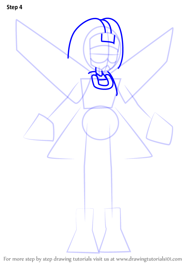 How to Draw Femjet from Medabots (Medabots) Step by Step ...