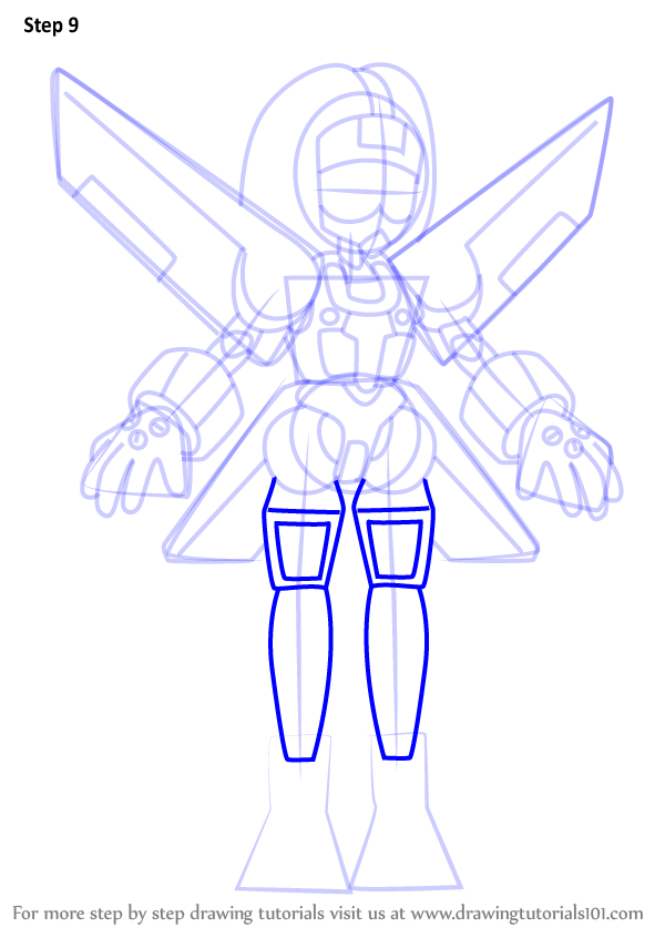 How to Draw Femjet from Medabots (Medabots) Step by Step ...
