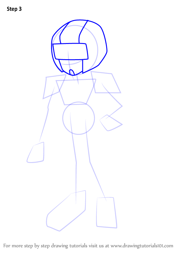 How to Draw Icknite from Medabots (Medabots) Step by Step