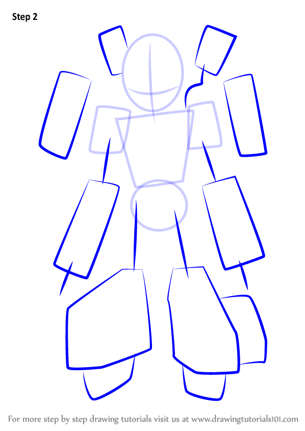 How to Draw Landmotor from Medabots (Medabots) Step by Step ...