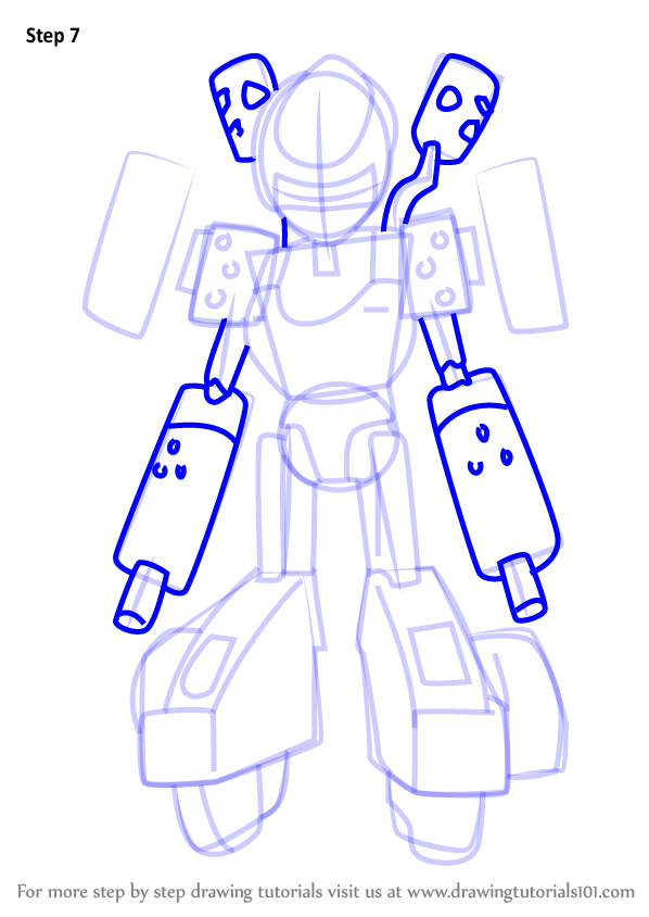 How to Draw Landmotor from Medabots (Medabots) Step by Step ...
