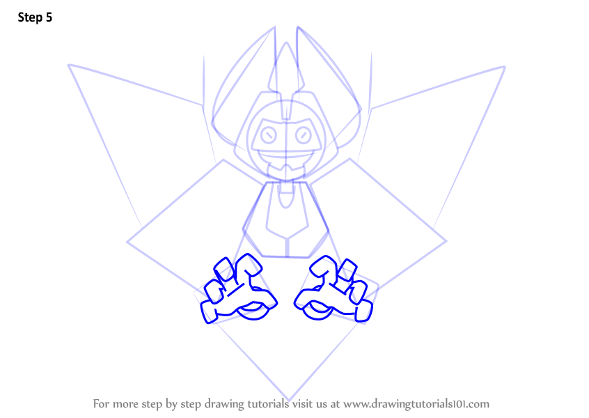 How to Draw Noctobat from Medabots (Medabots) Step by Step ...