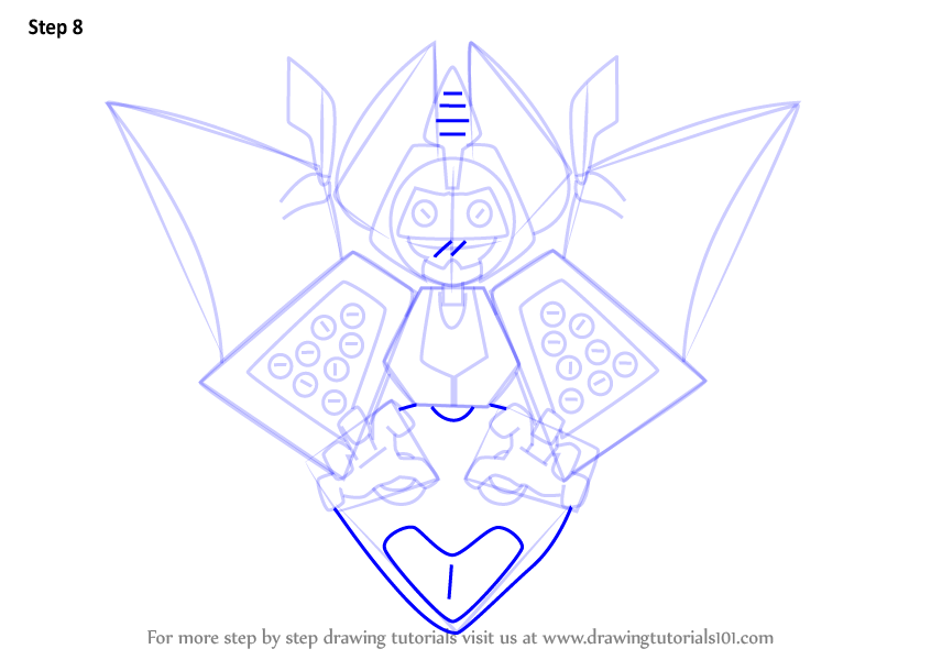 How to Draw Noctobat from Medabots (Medabots) Step by Step ...