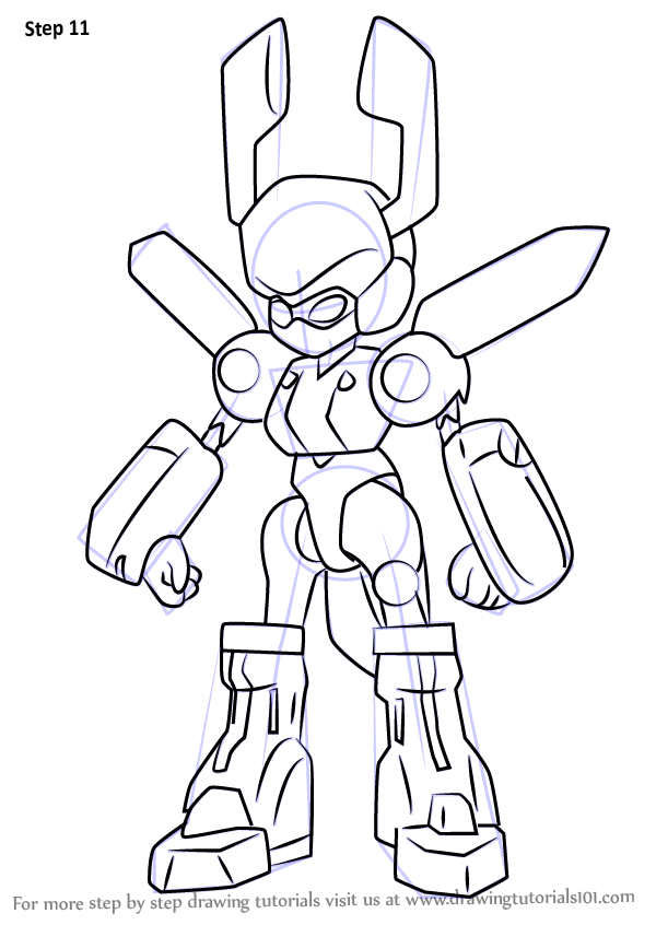 How to Draw Roks from Medabots (Medabots) Step by Step ...