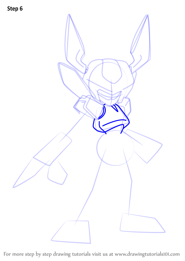 How to Draw Rokusho from Medabots (Medabots) Step by Step ...