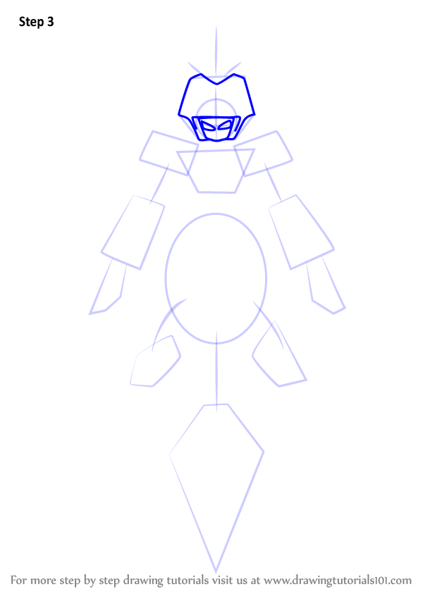How to Draw Saldron from Medabots (Medabots) Step by Step ...