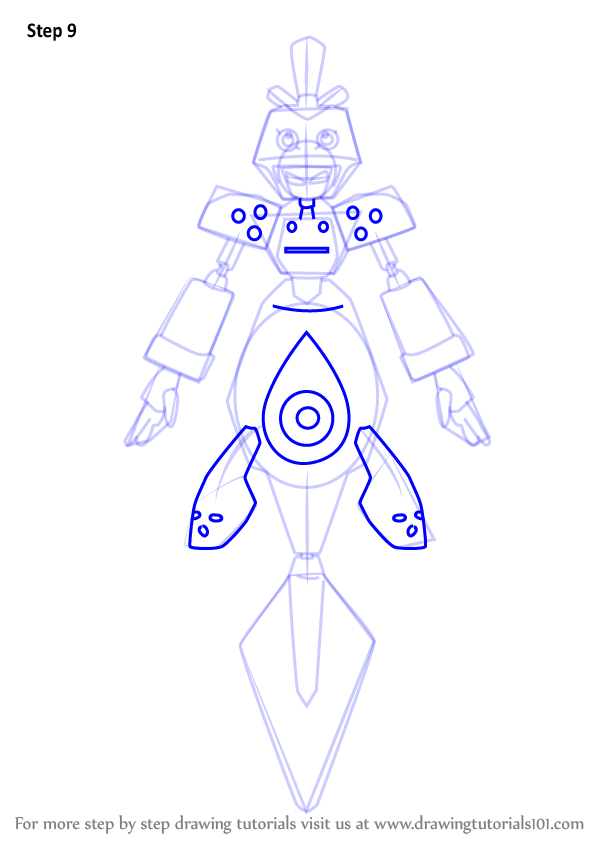 How to Draw Saldron from Medabots (Medabots) Step by Step ...