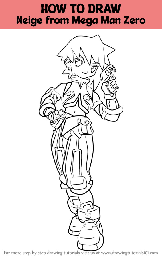 How to Draw Neige from Mega Man Zero (Mega Man Zero) Step by Step ...