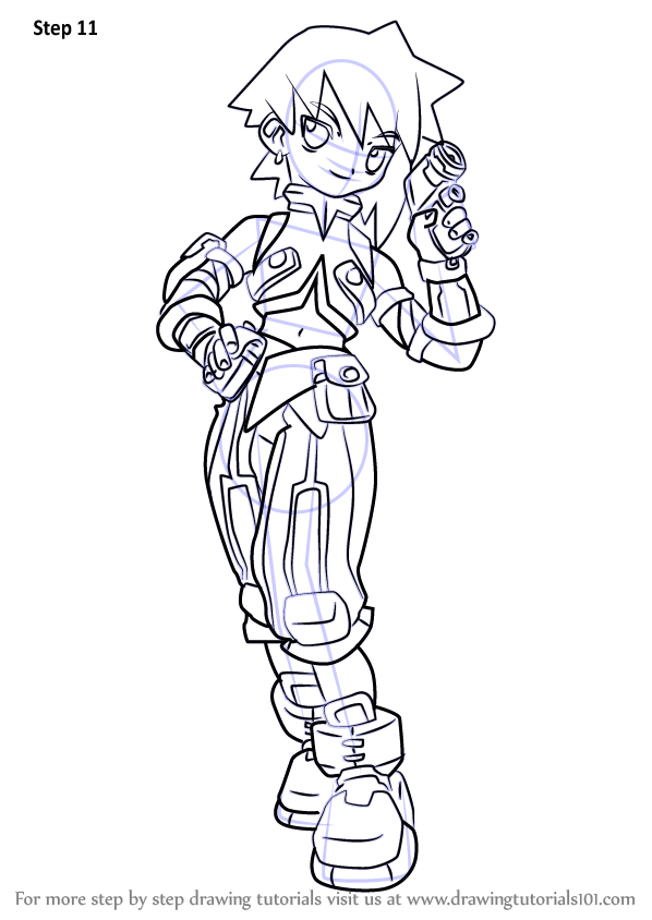 How to Draw Neige from Mega Man Zero (Mega Man Zero) Step by Step ...