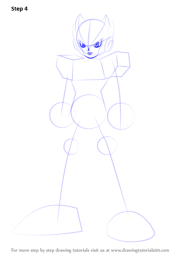 How to Draw Zero from Mega Man Zero (Mega Man Zero) Step by Step ...