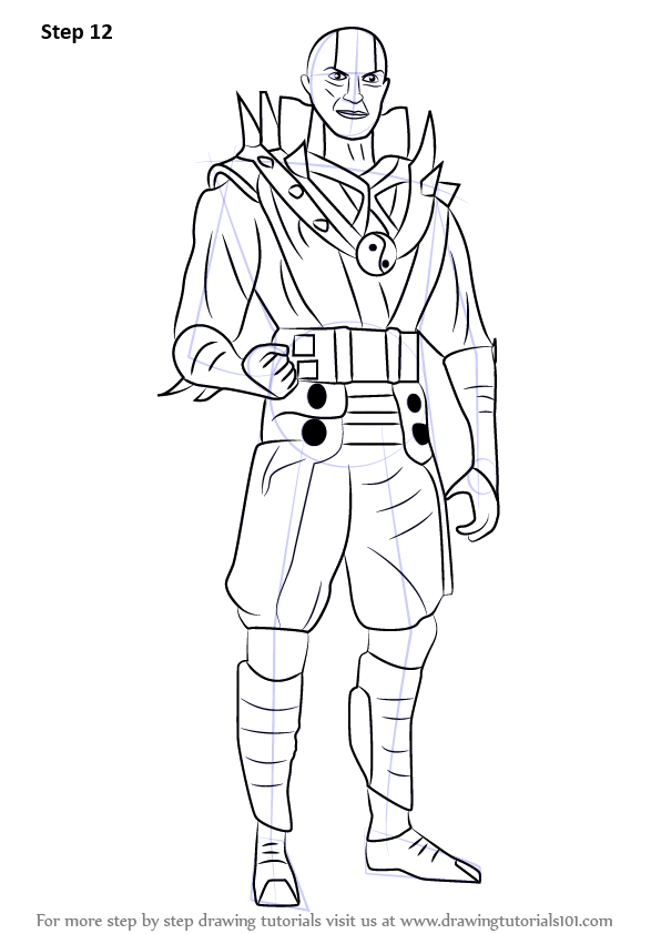 How to Draw Quan Chi from Mortal Kombat (Mortal Kombat) Step by Step ...