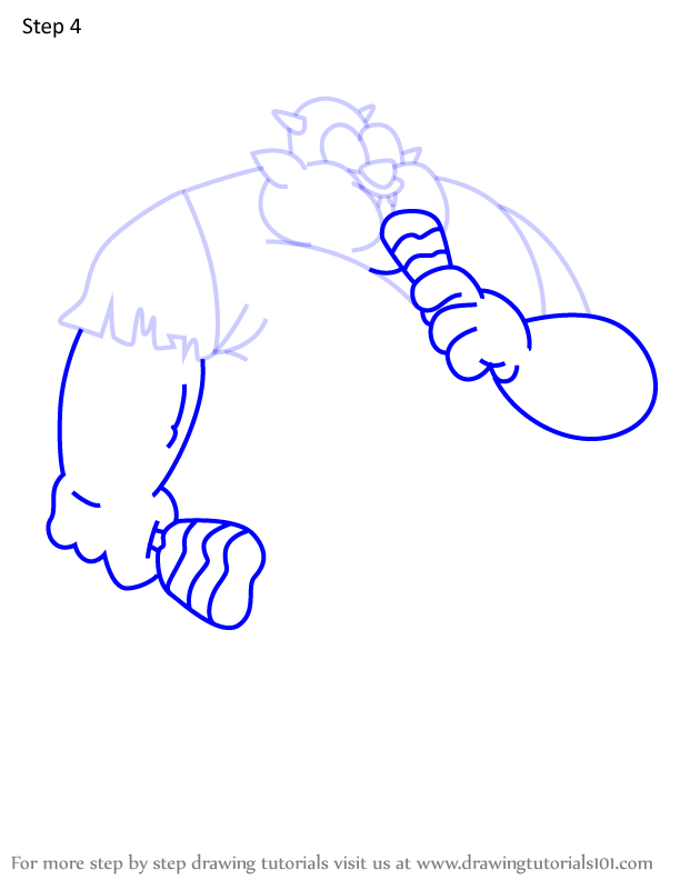 How to Draw Beanstalk Giant from Moshi Monsters (Moshi Monsters) Step ...