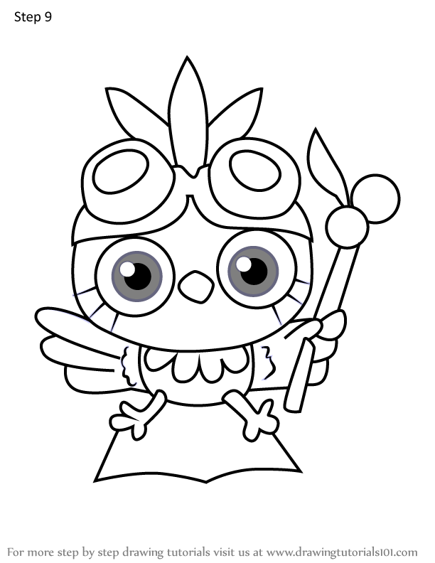 How to Draw Captain Peck from Moshi Monsters (Moshi Monsters) Step by ...
