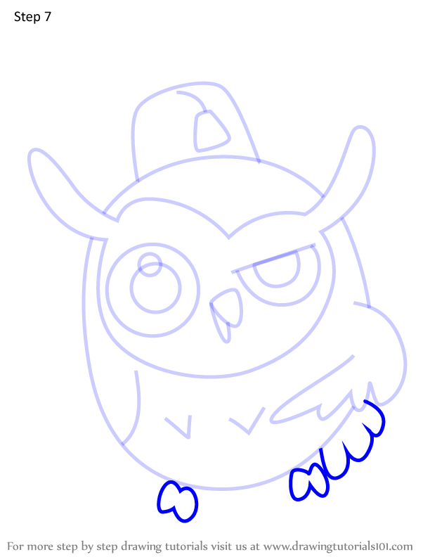 How to Draw Fez Owl from Moshi Monsters (Moshi Monsters) Step by Step ...