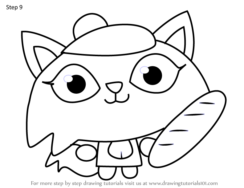 How to Draw FruFru from Moshi Monsters (Moshi Monsters) Step by Step ...