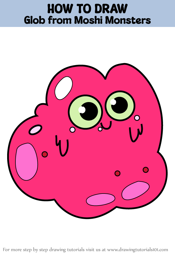 How to Draw Glob from Moshi Monsters (Moshi Monsters) Step by Step ...