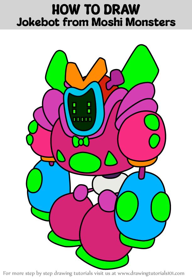 How to Draw Jokebot from Moshi Monsters (Moshi Monsters) Step by Step ...