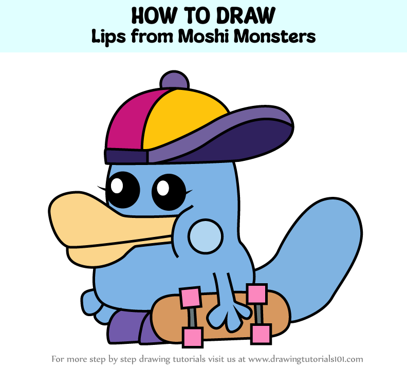 How to Draw Lips from Moshi Monsters (Moshi Monsters) Step by Step ...