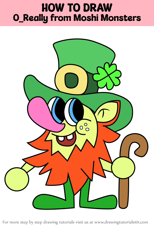 How to Draw O_Really from Moshi Monsters (Moshi Monsters) Step by Step ...