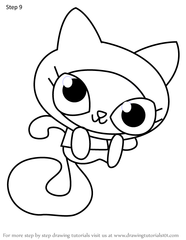 How to Draw Sooki-Yaki from Moshi Monsters (Moshi Monsters) Step by ...