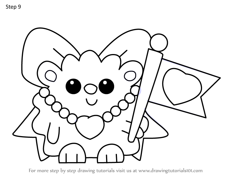 How to Draw Squiggle from Moshi Monsters (Moshi Monsters) Step by Step | DrawingTutorials101.com