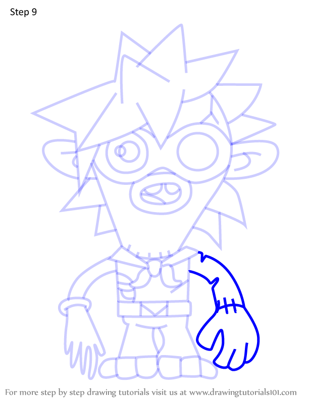 How to Draw Super Zommer from Moshi Monsters (Moshi Monsters) Step by ...
