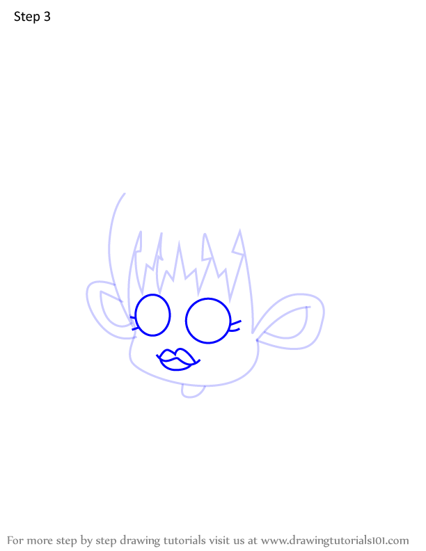 How to Draw Tamara Tesla from Moshi Monsters (Moshi Monsters) Step by ...