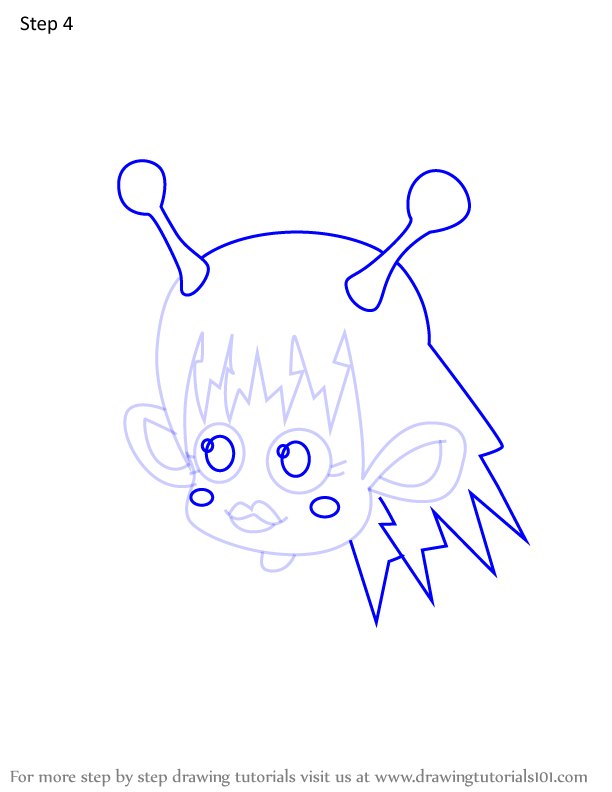 How to Draw Tamara Tesla from Moshi Monsters (Moshi Monsters) Step by ...
