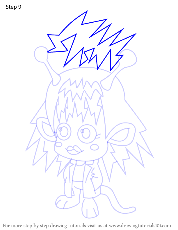 How to Draw Tamara Tesla from Moshi Monsters (Moshi Monsters) Step by ...