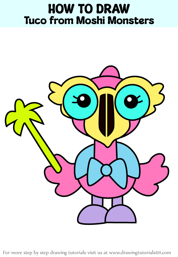 How to Draw Tuco from Moshi Monsters (Moshi Monsters) Step by Step ...