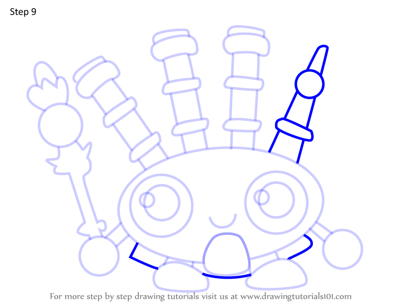 How to Draw Wallace from Moshi Monsters (Moshi Monsters) Step by Step ...