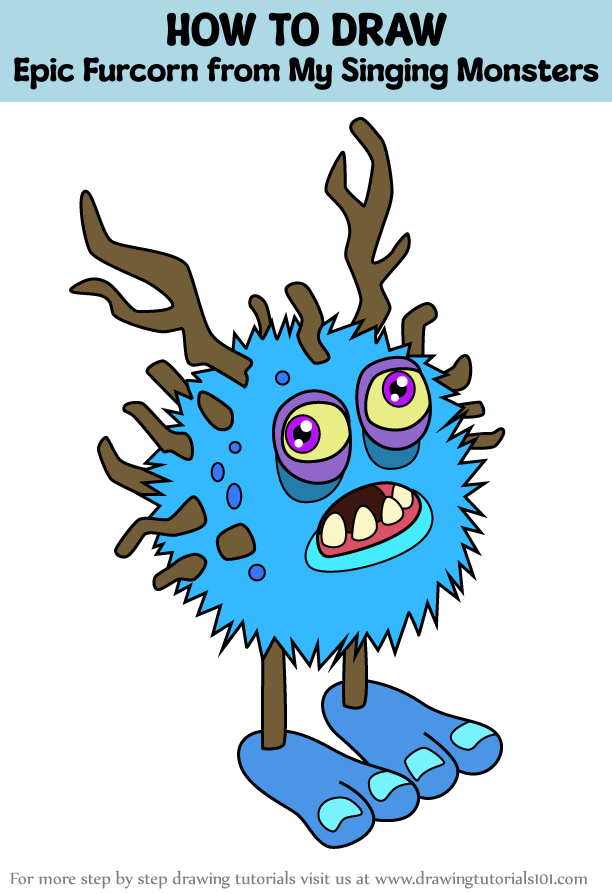 How to Draw Epic Furcorn from My Singing Monsters (My Singing Monsters) Step by Step ...