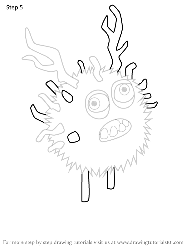 How to Draw Epic Furcorn from My Singing Monsters (My Singing Monsters) Step by Step ...