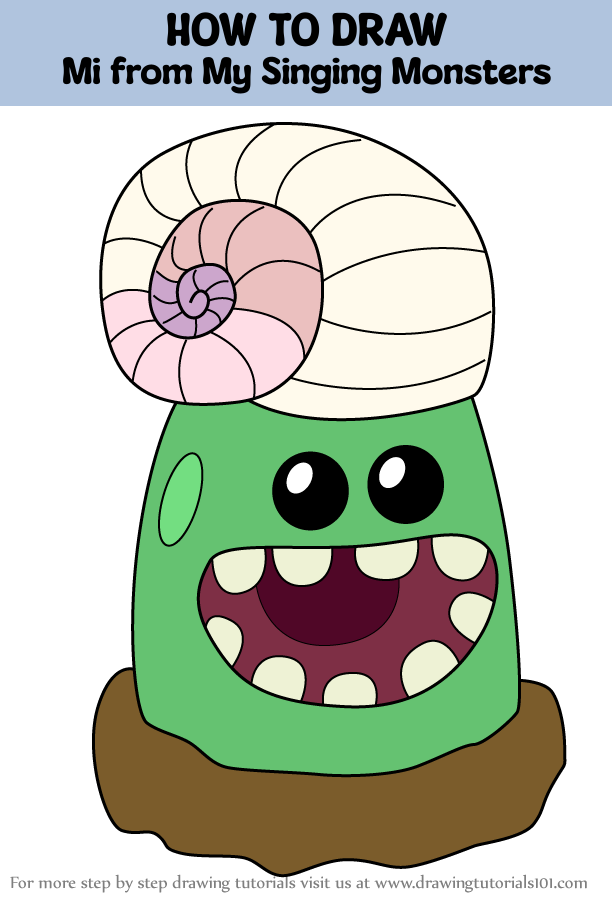 How to Draw Mi from My Singing Monsters (My Singing Monsters) Step by Step | DrawingTutorials101.com