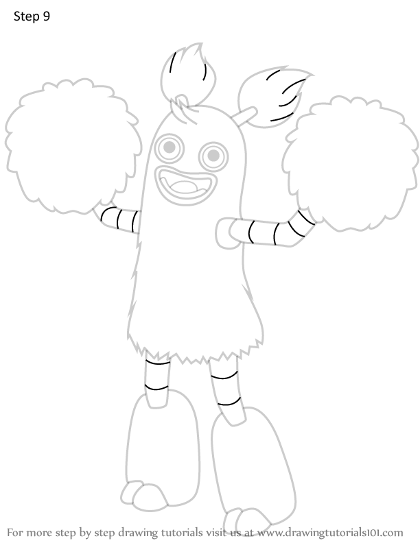 How to Draw PomPom from My Singing Monsters (My Singing Monsters) Step by Step ...
