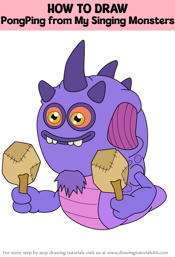 How to Draw PongPing from My Singing Monsters (My Singing Monsters) Step by Step ...