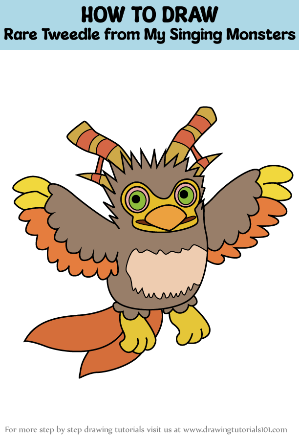 How to Draw Rare Tweedle from My Singing Monsters (My Singing Monsters) Step by Step ...