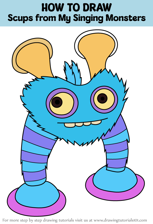 How to Draw Scups from My Singing Monsters (My Singing Monsters) Step by Step ...