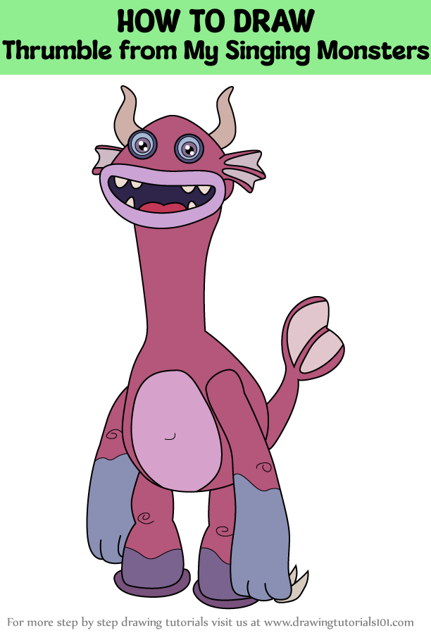 How to Draw Thrumble from My Singing Monsters (My Singing Monsters ...
