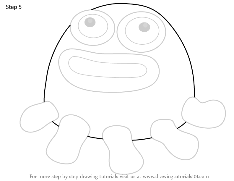 How to Draw Toe Jammer from My Singing Monsters (My Singing Monsters) Step by Step ...