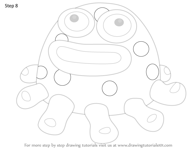 How to Draw Toe Jammer from My Singing Monsters (My Singing Monsters) Step by Step ...