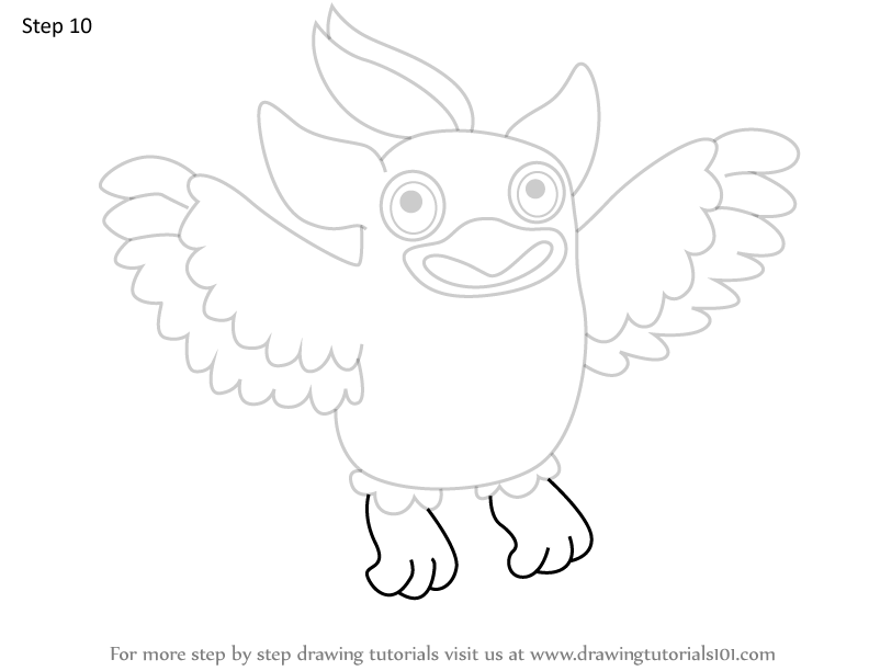 How to Draw Tweedle from My Singing Monsters (My Singing Monsters) Step by Step ...