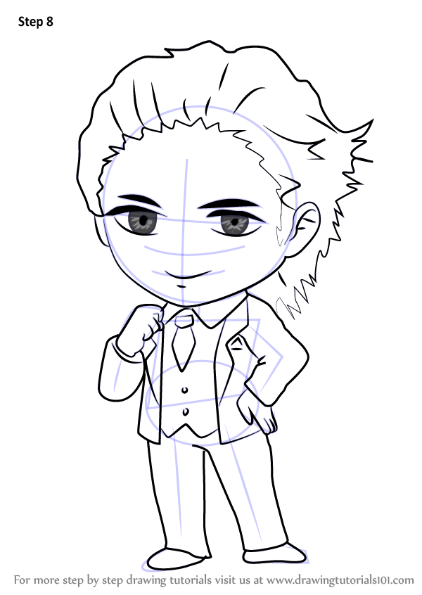 How to Draw Model Guest from Mystic Messenger (Mystic Messenger) Step ...