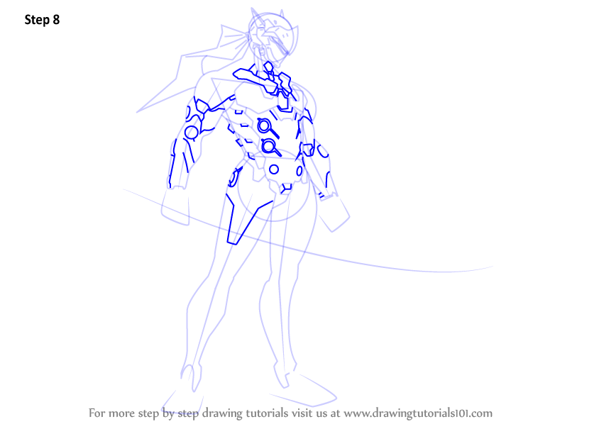 How to Draw Genji from Overwatch (Overwatch) Step by Step | DrawingTutorials101.com