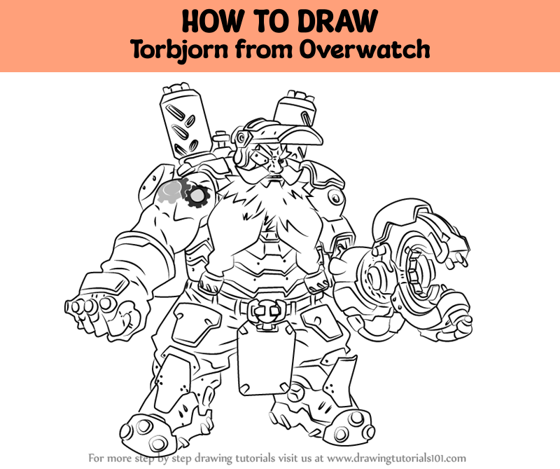 How to Draw Torbjorn from Overwatch (Overwatch) Step by Step ...