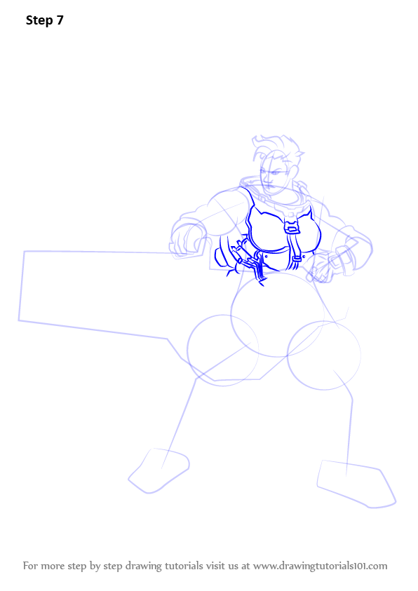 How to Draw Zarya from Overwatch (Overwatch) Step by Step ...
