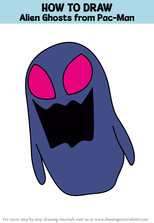 How to Draw Alien Ghosts from Pac-Man (Pac-Man) Step by Step ...