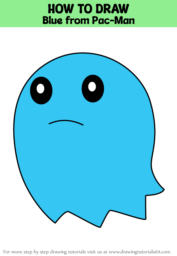 How to Draw Blue from Pac-Man (Pac-Man) Step by Step ...